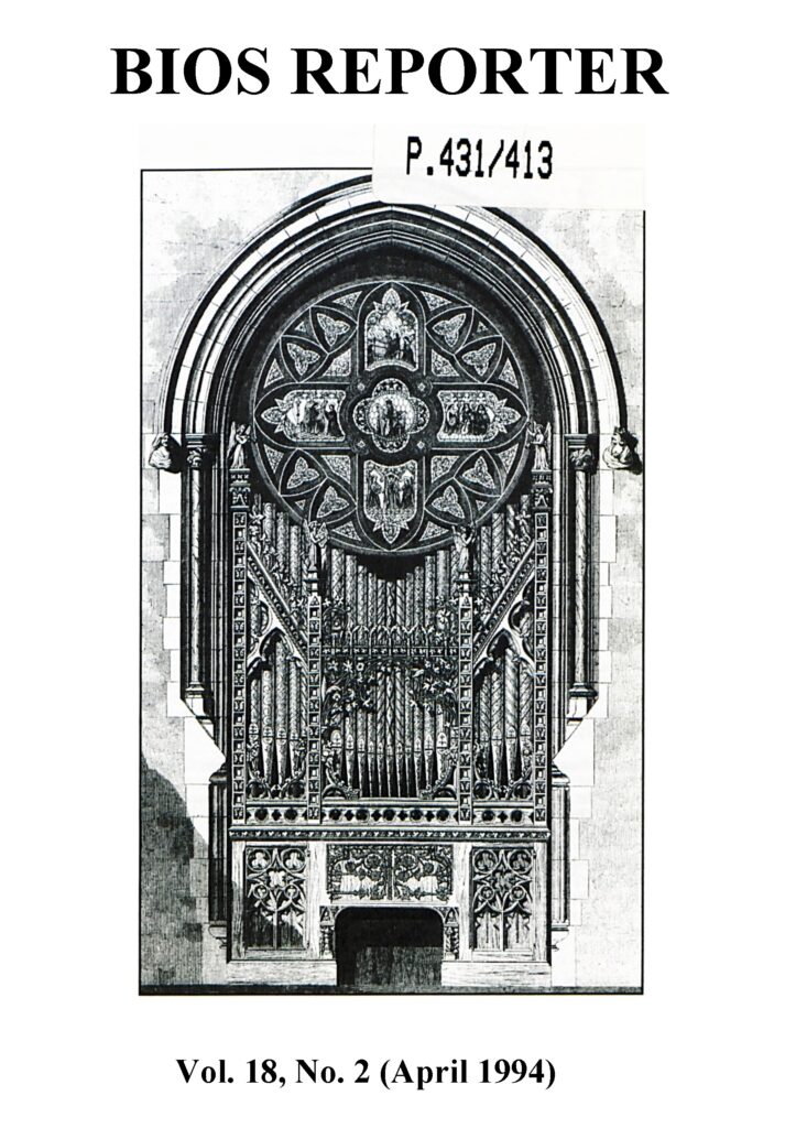 BIOS Reporter – Volume 18, No.2 – April 1994 – BIOS